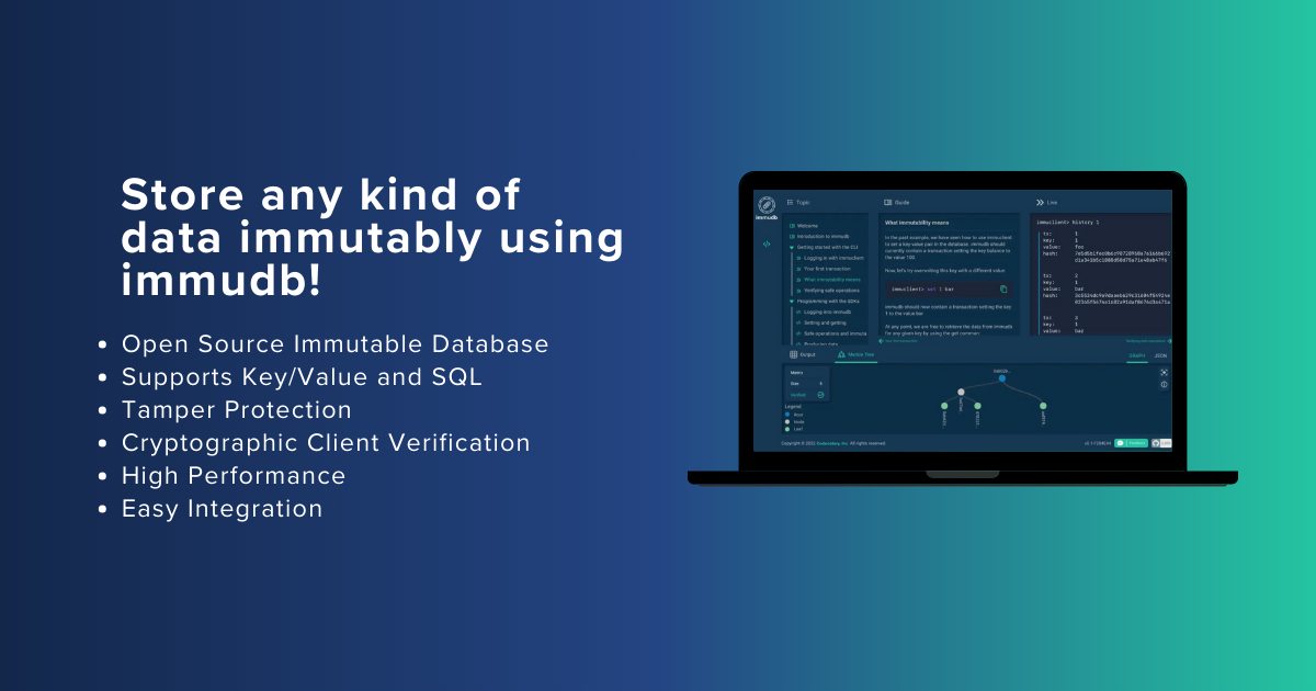 Immudb Immutable Database Based On Zero Trust Sql And Key Value